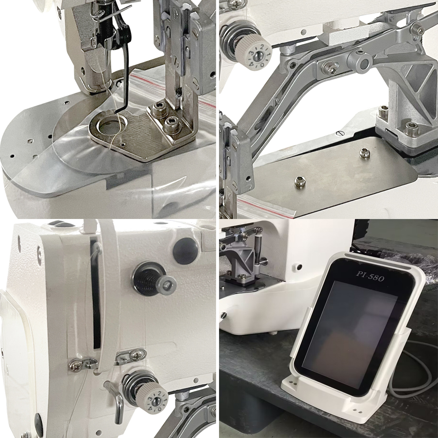 Automatic cap eyelet punching and stitching sewing machine- KINGMAX